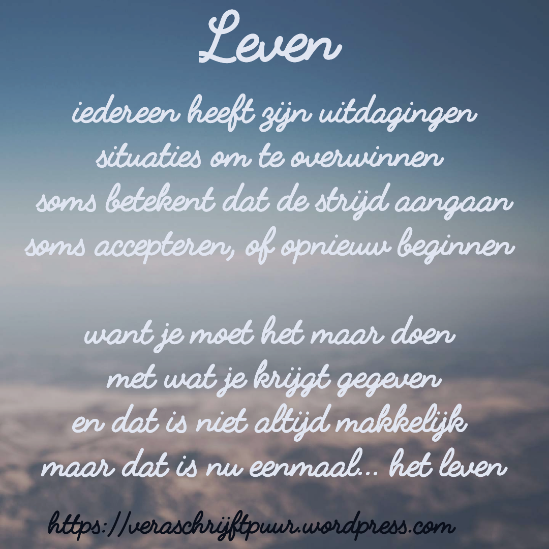 Leven – Vera Schrijft Puur